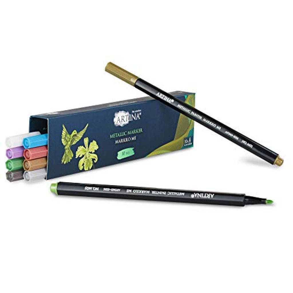 Metallic Marker Stifte 10er Set Markilo ME – Permanent Marker Metallic ...